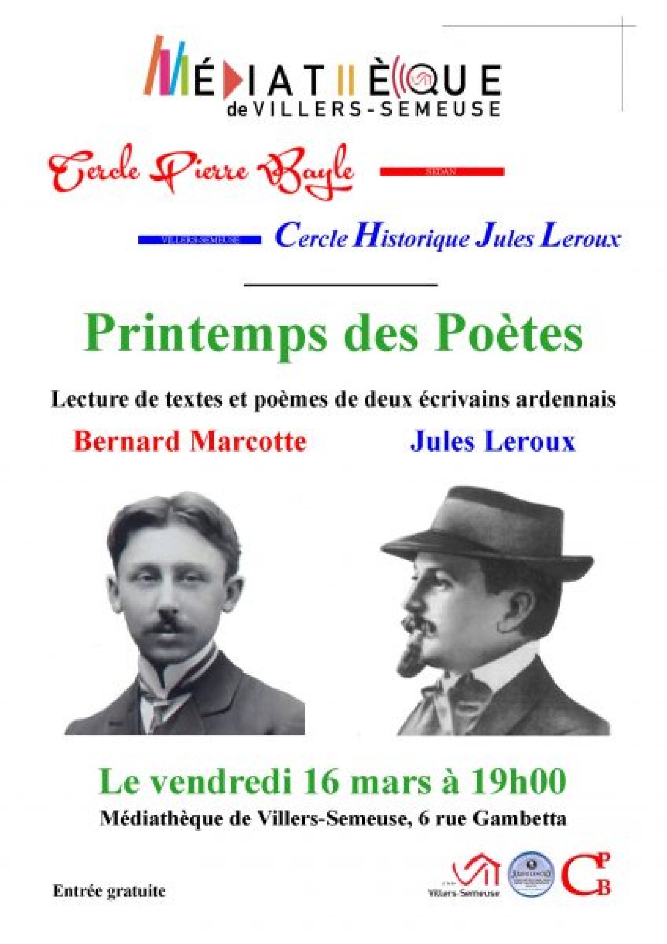Lectures autour des textes de Bernard Marcotte et Jules Leroux ...